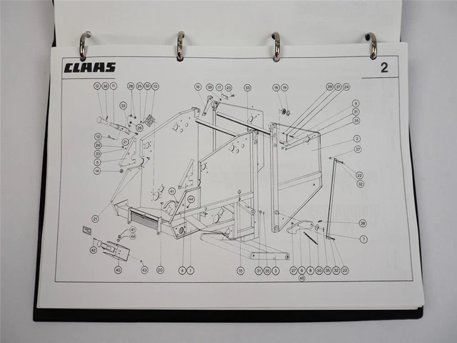 CLAAS VARIANT 16 Rundballenpresse Ersatzteilliste Spare Parts List 1990 ...
