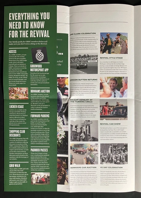 GRRC GOODWOOD NEWSLETTER August 2025 Revival Pull Out Shopping Guide. £ ...
