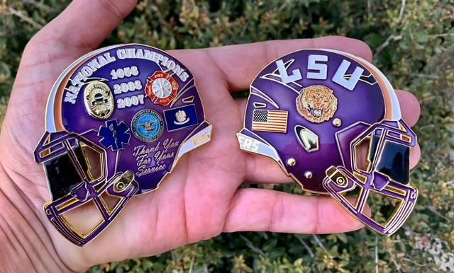 LSU TIGERS FOOTBALL National Champs Police Military Challenge Coin Non ...