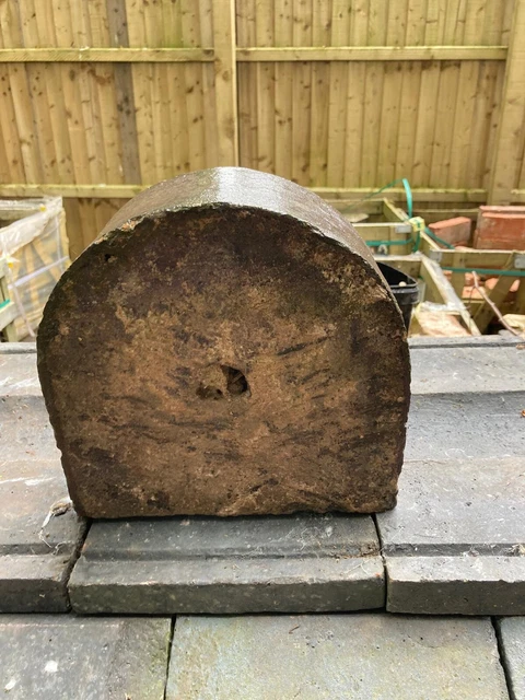 VICTORIAN RECLAIMED STAFFORDSHIRE Blue Half Moon Coping Stone £200.00 ...