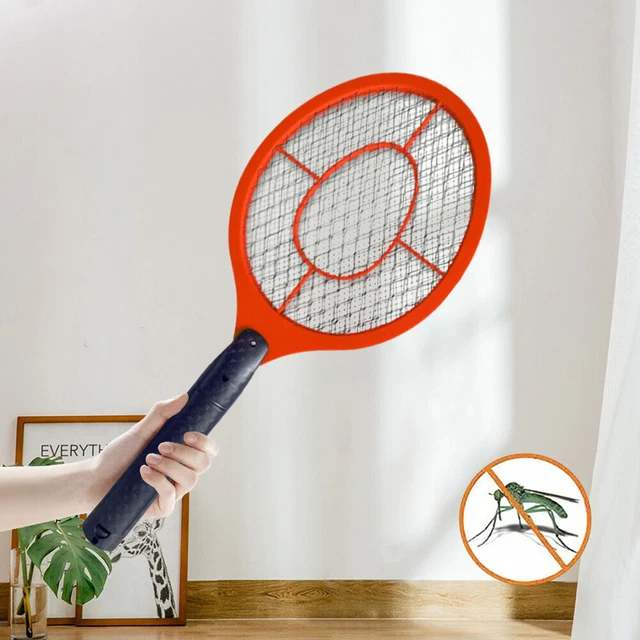 BUG ZAPPER RACKET Electric Fly Swatter Handheld Battery Powered Zapper ...