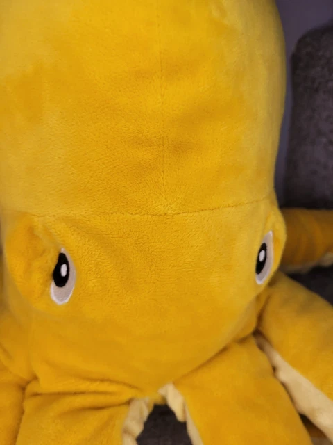 IKEA ORIGINAL SOFT Toy Yellow Octopus Plush Stuffed Animal 20 ...