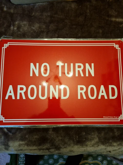 ROAD SAFETY SIGN No Turn Around Road Red £5.25 - PicClick UK