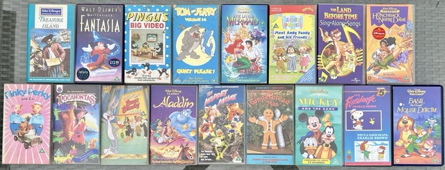 VHS LOT BUNDLE RARE Tapes Children’s Animation Disney x17 Muppets Pingu ...