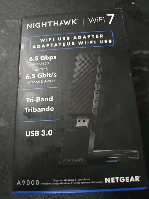 NETGEAR NIGHTHAWK WIFI 7 USB 3.0 Tri-Band Adapter. A9000. #wireless # ...