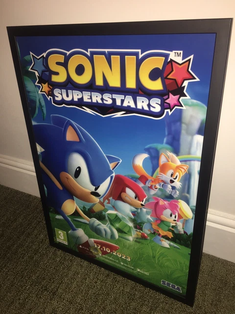 Sega Sonic Superstars Rare Press Kit A2 Poster Framed New £10000 Picclick Uk