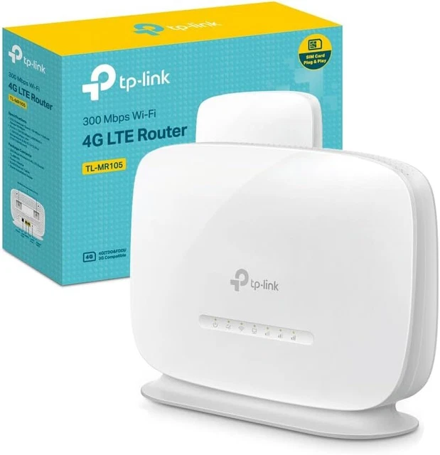 TP-LINK TL-MR105 CAT4 Router 4G LTE Wireless N300Mbps LAN/WAN Sim Slot ...