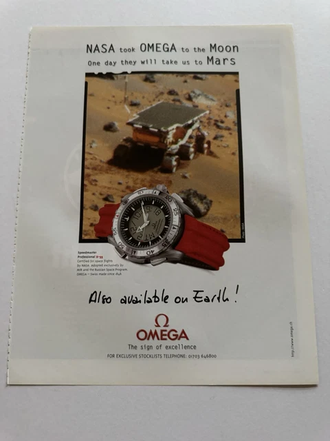 ORIGINAL OMEGA SPEEDMASTER Moon Watch Magazine Advert Man Cave ...