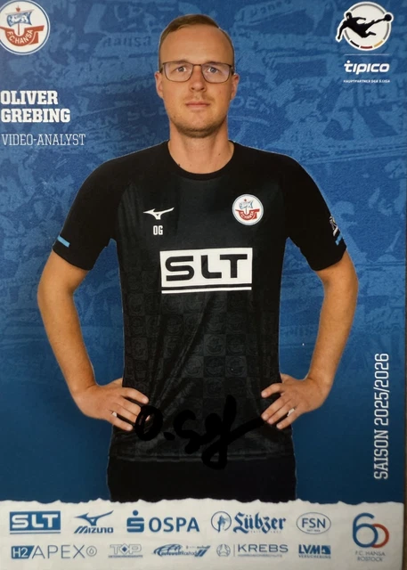 AUTOGRAMMKARTE OLIVER GREBING FC Hansa Rostock 2025-2026 EUR 1,99 ...