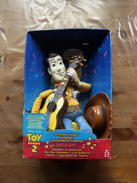 TOY STORY 2 Strumming Singing Woody Figure with Guitar MATTEL 1999 ...