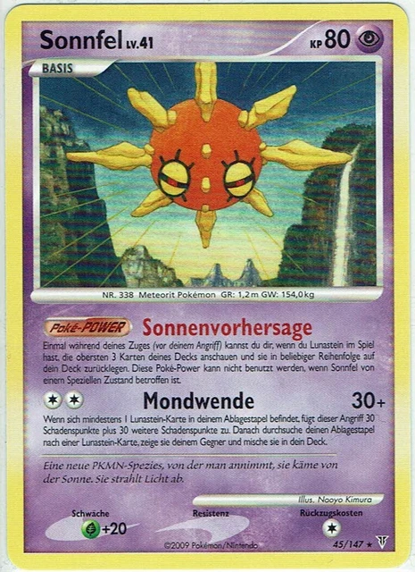 POKEMON MAPPA FIGURINE Gioco Ultimative Sieger No. 45/147 Sonnfel ...