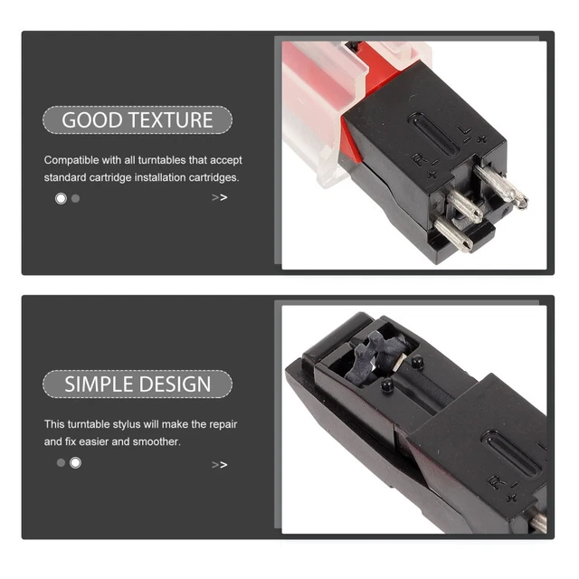 2 PIECES EINGABESTIFT Stylus Nadel Für Plattenspieler Vinyl -Rekordstil ...