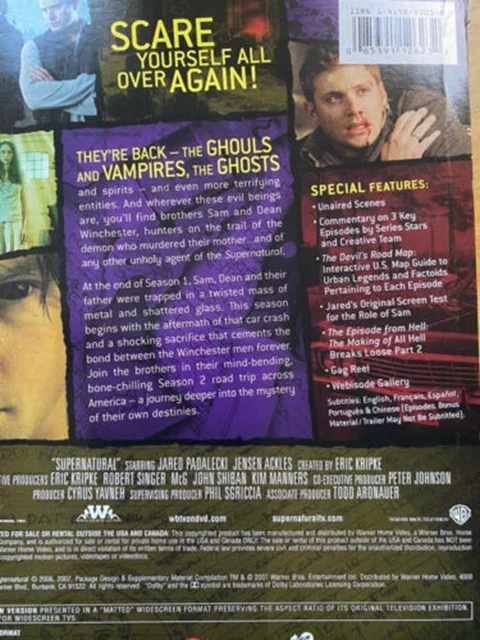 SUPERNATURAL: COMPLETE SECOND Season DVD Jared Padalecki 2007 (Region 1 ...