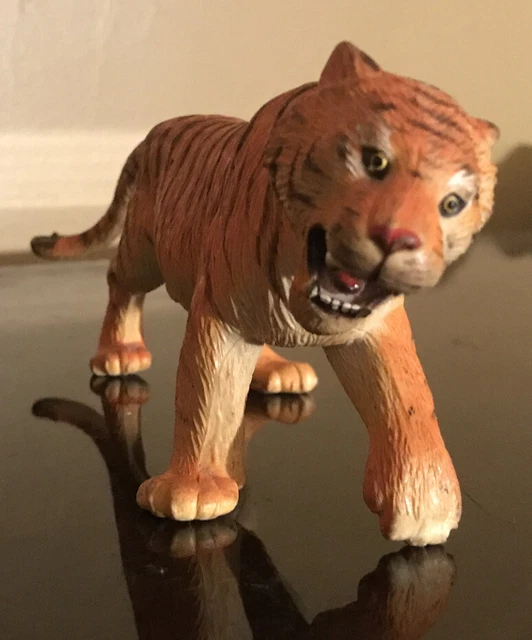 LARGE VINTAGE AAA TIGER Realistic Animal Figure 8” Length Rare Toy ...