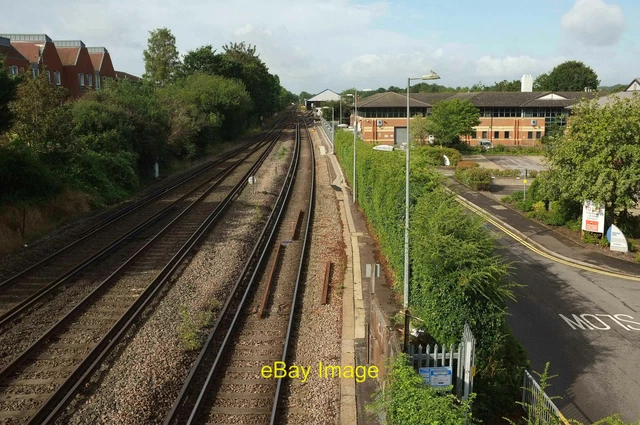 PHOTO 6X4 RAILWAY line west of Farnham Looking the other way from where ...