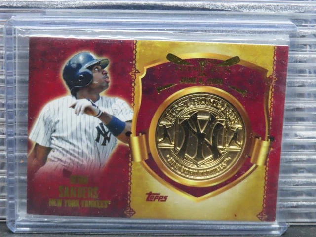 2015 TOPPS DEION Sanders First Home-Run Medallion Card #FHRM-DS Yankees ...