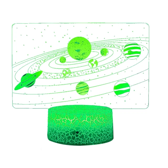 3D LED 7 Colors Changing USB Touch Table Lamp Home Bedroom Decor Kids Gift Light £20.51 ...