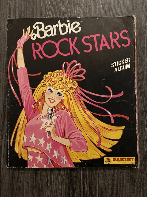 BARBIE AND THE Rock Stars 1980s Dolls Panini Sticker Album 100% ...