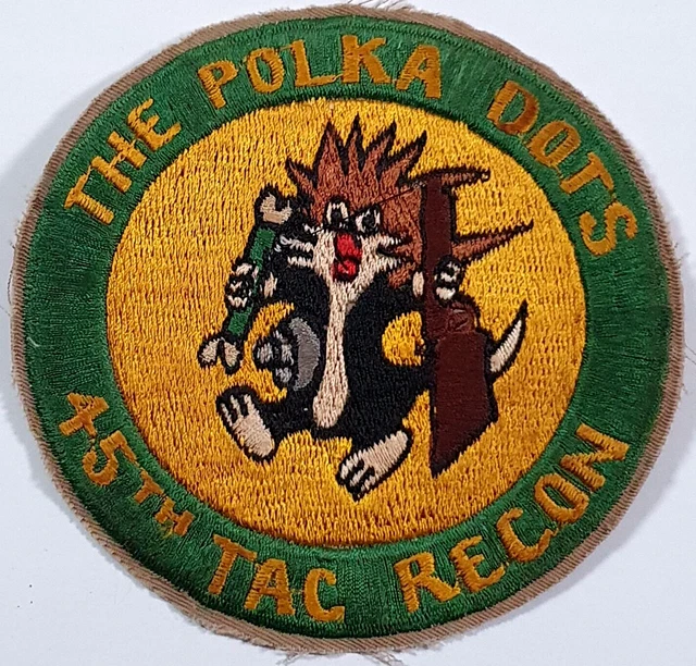 USAF 45TH TACTICAL Reconnaissance Squadron THE POLKA DOTS Patch Badge ...