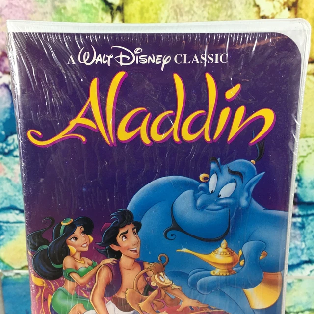 ALADDIN WALT DISNEY Animated Movie VHS Videotape Black Diamond Classic ...