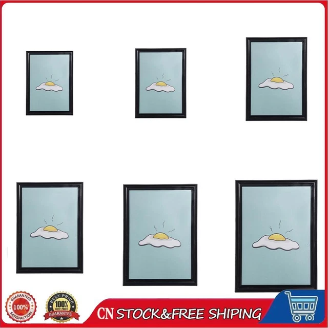 POSTER FRAME BLACK Border Picture Frames Multi-purpose for Wall ...