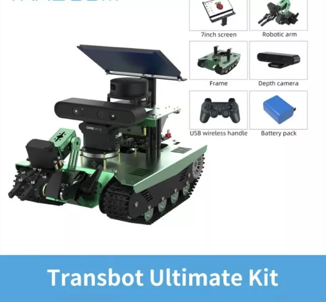 AGV ROS TANK Car Robot Arm Ultimate Kit V5 Lidar Programming Raspberry Pi 4B UGV $3,205.64 ...