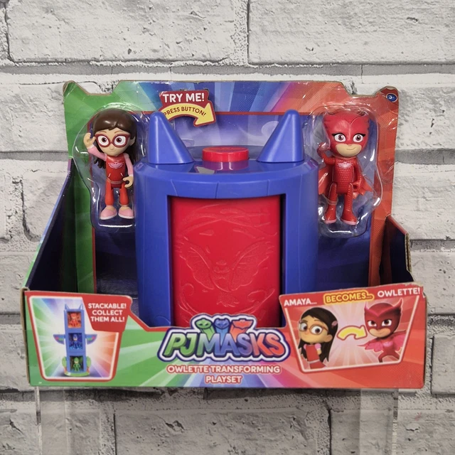 PJ MASKS OWLETTE Transforming Playset Stackable Tower Amaya Rotating ...