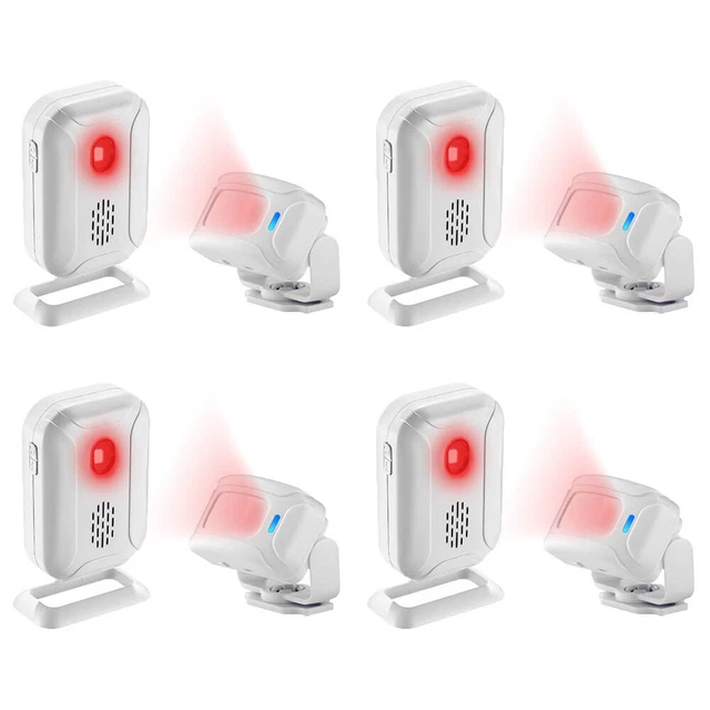 WIRELESS STRONG SIGNAL PIR Sensor Alarm&Receiver Set Only Indoor Use ...