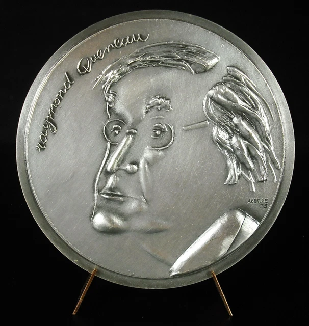 MÉDAILLE RAYMOND QUENEAU Claude ABEILLE Petite cosmogonie portative ...