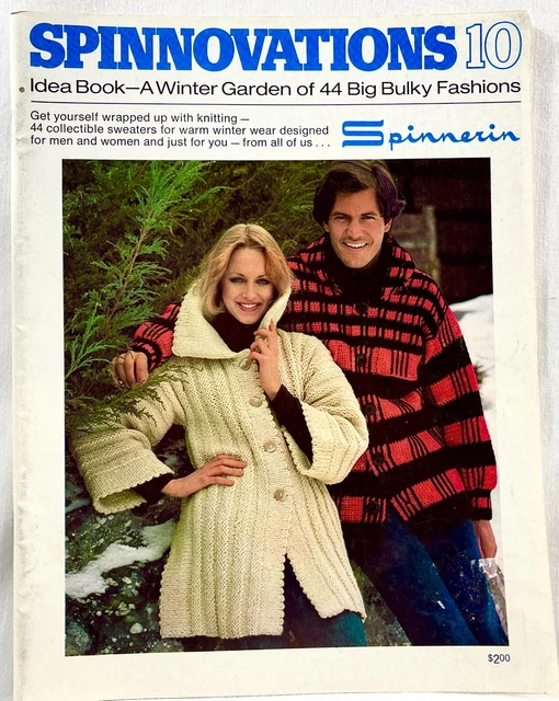 1970S SPINNERIN SPINNOVATIONS 10 Knitting Pattern Book 44 Designs ...