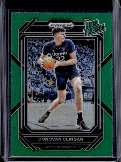 2023-24 PRIZM DRAFT Donovan Clingan verde Prizm prospettiva valutata #8 UCONN EUR 0,92 - PicClick IT