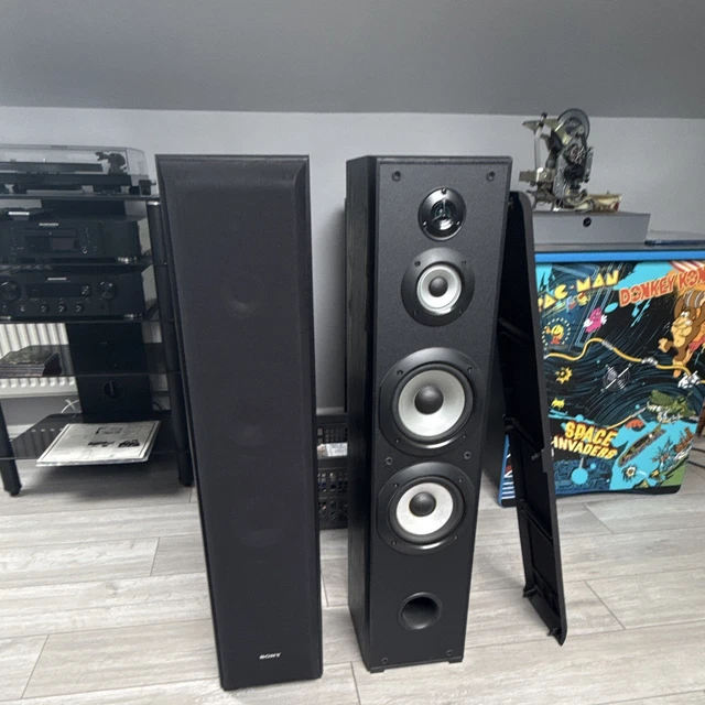 SONY SS-F6000P 2.0 Floorstanding Speakers Pair Black 180W RMS 8 Ohms £ ...