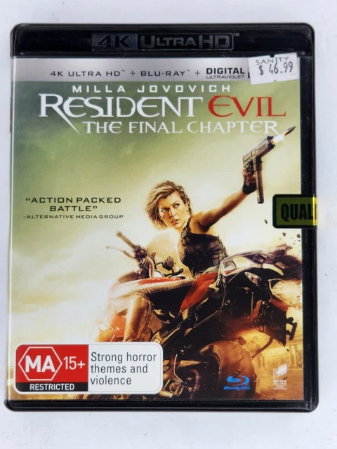 RESIDENT EVIL: THE Final Chapter - 4K Ultra Blu-Ray - Milla Jovovich ...