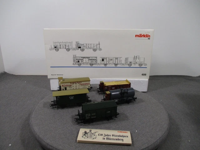 MÄRKLIN SPUR H0 4510 Güterwagen Wagen-Set Württemberg in OVP EUR 49,90 - PicClick DE