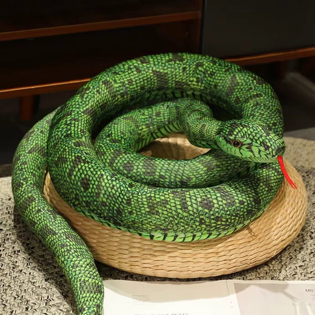 ARTIFICIAL PYTHON PLUSH Toy Long Snake Yellow Orange Green Python Plush ...