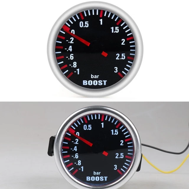 MECHANICAL TURBOCHARGER GAUGE 12V 52mm Racing Pressure Meter 3bar for ...