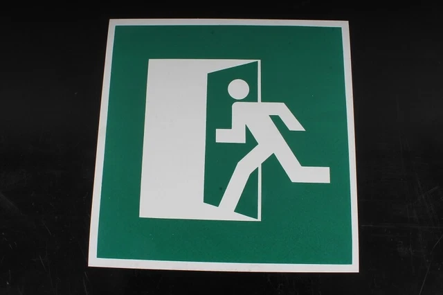 CARTELLO CARTELLO VERDE via di fuga sinistra 30 cm x 30 cm EUR 8,88 ...