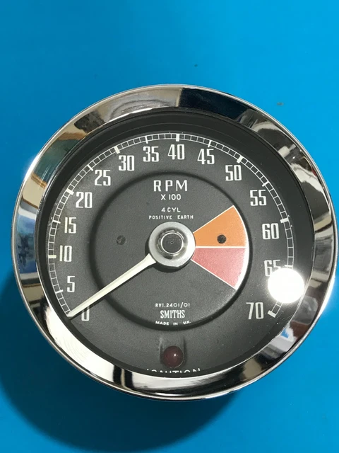MGB / MIDGET Rev Counter Tachometer Smiths Rvi 2401/01 Positive Earth ...