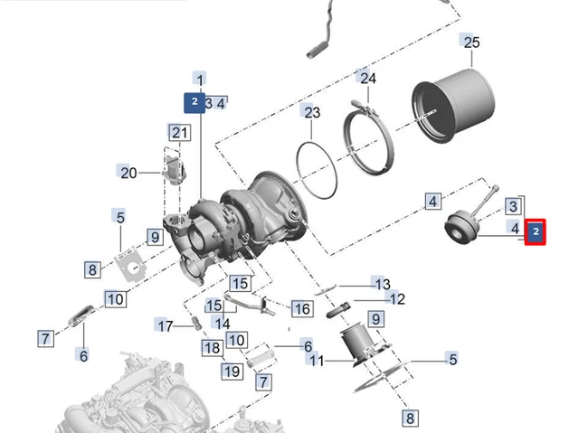PORSCHE MACAN 95B.2 Vacuum Turbo Wastegate Actuator PAB14546100 NEW ...
