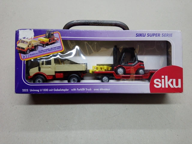 SIKU SUPER SERIES 1:55 Scale. Unimog U1500 With Forklift Truck Ref 2522 ...