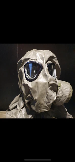 M3 IMPERMEABLE CHEMICAL Hood Hazmat Gas Mask 1950’s Rare TAP HOOD $100. ...