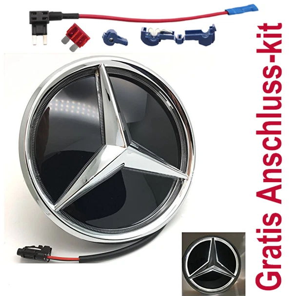 MERCEDES BENZ LED emblem car radiator grille illuminated star logo 2011 ...