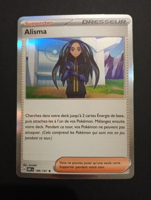 CARTE POKÉMON ALISMA 188/197 holo EV3 Flammes Obsidiennes fr neuve EUR ...