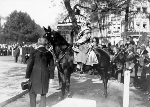 WILLIAM II GERMAN Emperor King of Prussia Wilhelm II on a horse in- Old ...