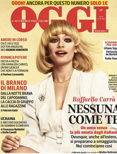 OGGI 26/2022 RAFFAELLA Carra’ Hack Angiolini Curry Musk Curreri Cascio ...