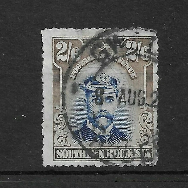 SOUTHERN RHODESIA 1924 SG13 KGV 2/6 blue and sepia Admiral USED $21.52 ...