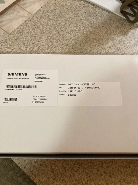 6 PCS. SIEMENS 11223485 Cuvette DTT Molded Design, 41115808, Cuvette ...