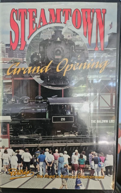 STEAMTOWN GRAND OPENING VHS Railroad smoke belching Steam Parade ...