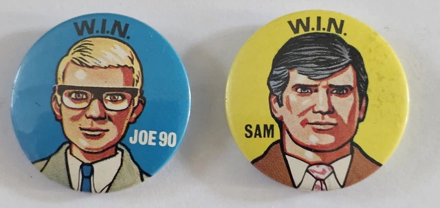 1 X JOE 90 AND 1 x Sam Badges from Gerry Andersons JOE 90 TV SHOW £7.99 ...