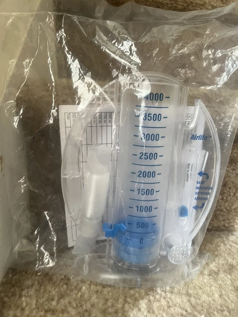 VYAIRE AIRLIFE VOLUMETRIC INCENTIVE SPIROMETER ~One-Way Valve 4000 mL ...